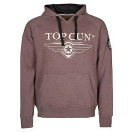Kapuzenpullover Top Gun "Simulator TG20191025" Gr. 50 (M), braun (light brown) Herren Pullover Hoodie Sweatshirt Sweatshirts