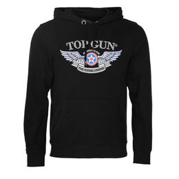 Kapuzenpullover Top Gun "TG22025" Gr. 48 (S), schwarz (black) Herren Pullover Hoodie Sweatshirt Sweatshirts