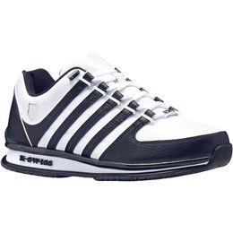 Sneaker K-Swiss "Rinzler" Gr. 42, schwarz-weiß (weiß, schwarz) Schuhe Schnürhalbschuhe