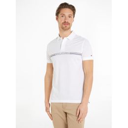 Poloshirt Tommy Hilfiger "STRIPE CHEST REG POLO" Gr. XL, weiß (white) Herren Shirts Kurzarm
