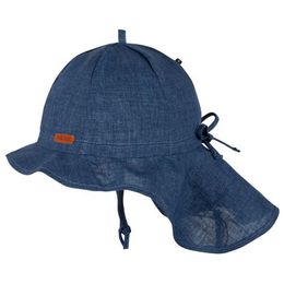 Pure Pure - Kid's Nackenschutz Leinen - Cap Gr 45 cm blau