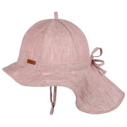 Pure Pure - Kid's Nackenschutz Leinen - Cap Gr 45 cm rosa