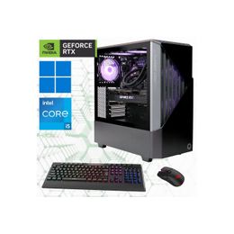 Hyrican Contac BG 7317 Gaming-PC (Intel® Core i5 14400F, RTX 4060, 32 GB RAM, 2000 GB SSD, Wasserkühlung, DDR5 RAM, PCIe SSD Gen4, Windows 11), grau|schwarz