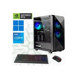 Hyrican Striker 7307 Gaming-PC (Intel® Core i5 14400F, RTX 4060, 32 GB RAM, 2000 GB SSD, Wasserkühlung, DDR5 RAM, PCIe SSD Gen4, Windows 11), schwarz