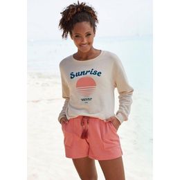 Vivance Sweatshorts -Kurze Hose mit aufgesetzten Taschen und Kontrastkordel, Loungewear, rosa