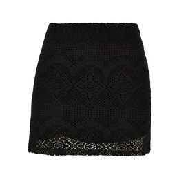 Urban Classics Jerseyrock Urban Classics Damen Ladies Crochet Lace Mini Skirt (1-tlg), schwarz