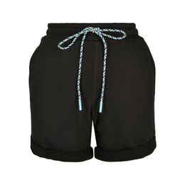 Urban Classics Stoffhose Damen Ladies Beach Terry Shorts (1-tlg), schwarz