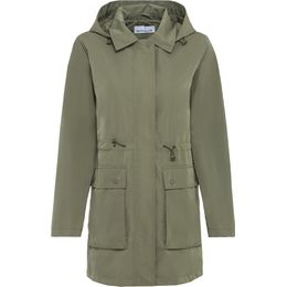 Manguun Parka, Kapuze, Blusenkragen, für Damen, grün, 42