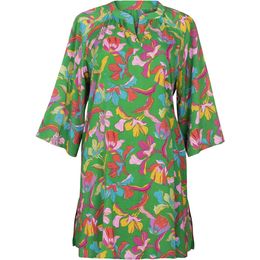 Rosa Faia Sunny Greens Strandkleid, 3/4-Arm, floral, für Damen, grün, L/XL