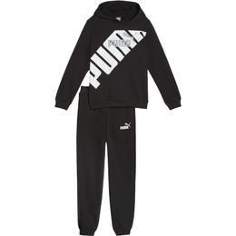 Puma® Trainingsanzug, Seitentaschen, Logo-Print, für Kinder, schwarz, 152