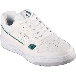 Skechers® Sneaker, Lederoptik, Logo-Detail, perforiert, für Herren, weiß, 44