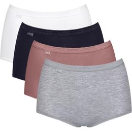 Sloggi Basic+ Slips, 4er-Pack, uni, für Damen, mehrfarbig, 42