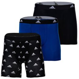 Adidas Herren Boxershorts, 3er Pack - Boxer Briefs, Active Flex Cotton, Logo, mehrfarbig, S