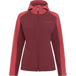 Vaude Softshelljacke "Adavia", Kapuze, Stehkragen, für Damen, rot, 40