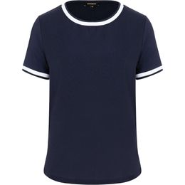 More & More MORE & T-Shirt, Kontrastabschlüsse, für Damen, blau, 44
