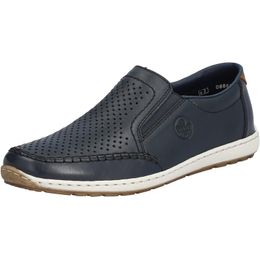 Rieker Slipper, Glattleder, Elastikeinsätze, für Herren, blau, 43