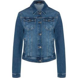 More & More MORE & Jeansjacke, Knopfleiste, Ziehrnähte, für Damen, blau, 38