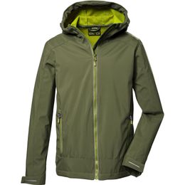 Killtec® Softshelljacke, Kapuze, Kinnschutz, für Kinder, grün, 140