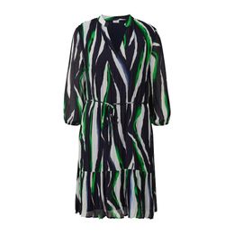 s.Oliver BLACK LABEL Kleid Damen Gr&ouml;&szlig;e 32 navy / gr&uuml;n / wei&szlig; Winterkleid
