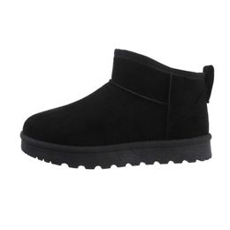 Ital-Design Damen Snowboots Freizeit Snowboots Flach Flache Stiefeletten in Schwarz