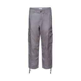 Esprit Cargohose Gerade geschnittene Cargohose aus Twill