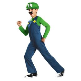 Smiffys Kostüm Nintendo Super Mario Brothers Luigi Kostüm für Kin