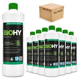 BiOHY Spülmittel 9er Pack (9 x 1 Liter Flasche) Geschirrspülmittel (9-St)