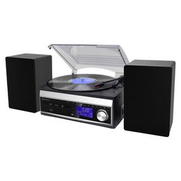 Soundmaster Klassischer DAB+/UKW Stereo-Musikcenter mit CD Plattenspieler (CD-Player