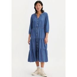 Levi's Jeanskleid LEVI'S "CECILE MIDI DRESS MED I" Gr. L (40), N-Gr, blau (paper map 3) Damen Kleider Freizeitkleider