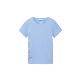 Tom Tailor Mädchen T-Shirt mit Bio-Baumwolle, blau, Motivprint, Gr. 128/134