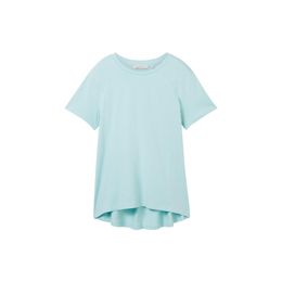 Tom Tailor Denim Damen T-Shirt mit Bio-Baumwolle, grün, Uni, Gr. XL