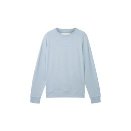 Tom Tailor Herren Sweatshirt mit Ziernähten, blau, Melange Optik, Gr. XL