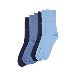 Tom Tailor Herren 6er-Set Socken, blau, Uni, Gr. 43-46