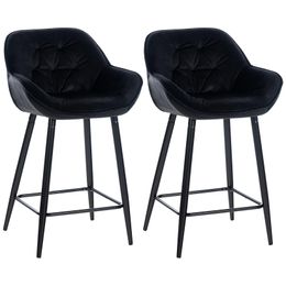 CLP 2er Set Barhocker Gibson - Tresenstuhl Mit Fu&szlig;st&uuml;tze - 2 x Tresenhocker Gepolstert