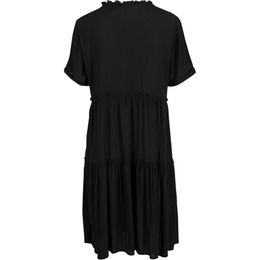 bonprix Knieumspielendes Viskose-Crinkle-Kleid mit Ausschnittdetail