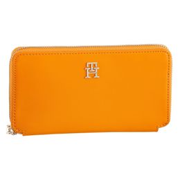 Tommy Hilfiger Geldbörse ICONIC TOMMY LARGE ZA, mit schönem Logo Emblem, orange