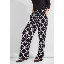 Street One Culotte High Waist, schwarz