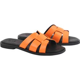 Apple of Eden Pantoletten "Alycia 42", Memory-Foam, Leder, für Damen, orange, 38