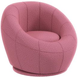 HOMCOM Sessel mit drehbarer Basis rosa (Farbe: rosa)