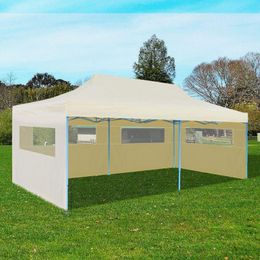 Bonnevie - Pop-Up-Partyzelt Festzelt Faltbar Creme 3×6 m vidaXL