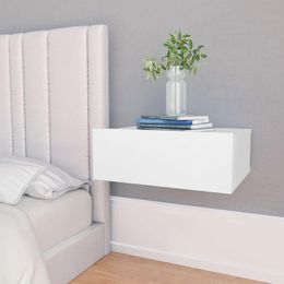 Bonnevie - Hängender Nachttisch,Beistelltisch Weiß 40x30x15 cm Holzwerkstoff vidaXL
