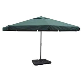 Sonnenschirm,Gartenschirm Aluminium grün mit Schirmständer vidaXL