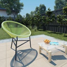 Bonnevie - Garten-Acapulco-Stuhl Poly-Rattan Grün vidaXL411279