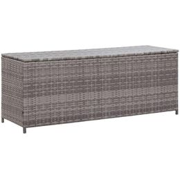 Vidaxl - Garten-Auflagenbox Grau 150x50x60 cm Poly Rattan Grau