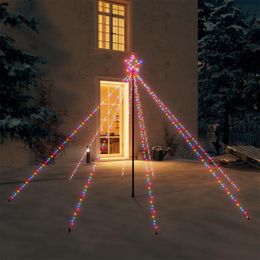 Weihnachtsbaum-Lichterkette,Kunstbaum Indoor Outdoor 400 LEDs Bunt 2,5 m vidaXL