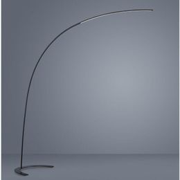 Trio Leuchten - led Bogenlampe shanghai dimmbar, 200cm Ausladung, Metall schwarz