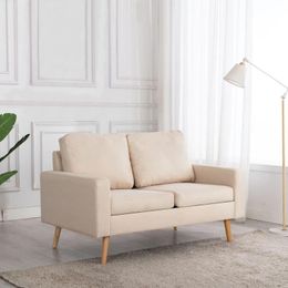 2-Sitzer-Sofa Couch Wohnzimmersofa - Creme Stoff BV260499 - BonneVie