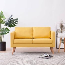 Bonnevie - 2-Sitzer-Sofa,Sofas gerade Stoff Gelb vidaXL