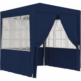 Profi-Partyzelt Gartenzelt Zelt für Camping/Markt/Festival Pavillon Faltbar mit Seitenwänden 2,5x2,5 m Blau 90 g/m² XDGN200429 MAISONCHIC