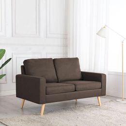 MAISONCHIC - 2-Sitzer-Sofa Loungesofa Couch Modern Braun Stoff DE79239
